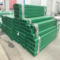 China Q235 Q345 Galvanized Square Pipe Metal Fence Post for Roadway Safety Construction for sale