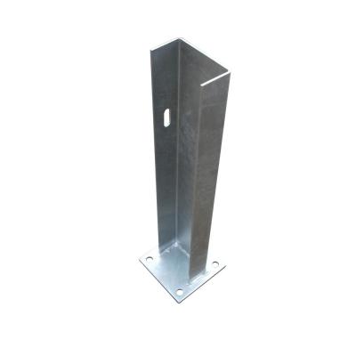 China Galvanized and Powder Coated Steel Highway Guardrail Flange Post for Roadway Security for sale