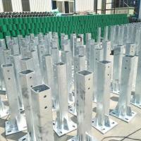China Galvanized and Powder Coated Steel Highway Guardrail Flange Post for Roadway Security for sale