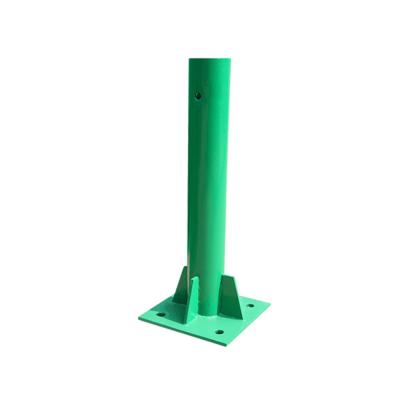 China Galvanized and Powder Coated Metal Highway Guardrail Round Post for Traffic Safety for sale