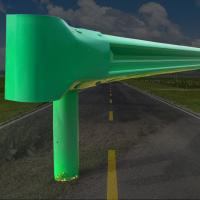 China Galvanized Highway Guardrail AASHTO Standard Round End with Stainless Steel Material for sale