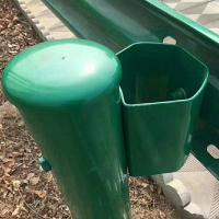 China Roadway Safety Galvanized Steel Round Newel Post with Anti-corrosion Coated Treatment for sale