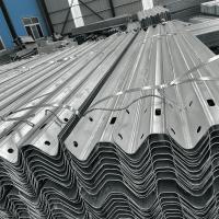 China Corrugated W Beam Steel Highway Guardrail with Trapezoid Spacer Block and Customized Color for sale
