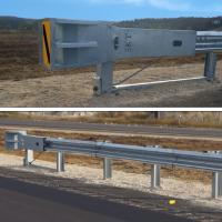 China Hot Dippe Galvanized Thire Beam Highway Guardrail with Steel SKT Terminal End Exported to Africa for sale