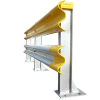 China Customized Hot Dip Galvanized Steel Traffic Barrier Highway Guardrail Color Coated Q235 for sale