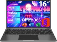 China 16GB RAM 1152GB Storage 16 Inch Laptop Computer FHD Display N95 CPU 38WH Battery for sale