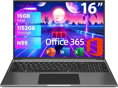China 16GB RAM 1152GB Storage 16 Inch Laptop Computer FHD Display N95 CPU 38WH Battery for sale
