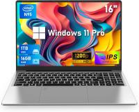 China N95 Processor 16 Inch Gaming Laptop 16GB RAM 1TB SSD Fingerprint Unlock WiFi 5 BT 4.2 for sale