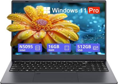 China FHD IPS Display 15.6 Inch Windows Laptop Intel N5095 Quad Core Backlit And Fingerprint for sale