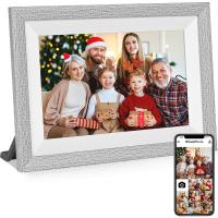 China 10.1 Inch Touch Screen Digital Picture Frame IPS HD 16GB Storage Auto Rotate Video Picture Frame for sale