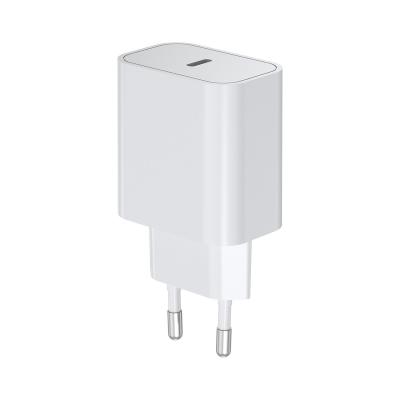 China Type C Electronic Accessories 20W PD Fast Charger European Plug Charges For Cell Phones for sale