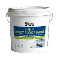 China 3 in 1 Epoxy Floor Paint Primer Sealer Topcoat High Hardness Waterproof Customizable Color Liquid Coating for Concrete Workshop for sale