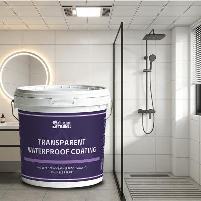 China Water Based Low VOC Reinforced Waterproof Clear Adhesive High Transparency High Adhesion Liquid Coating for Wall Floor for sale