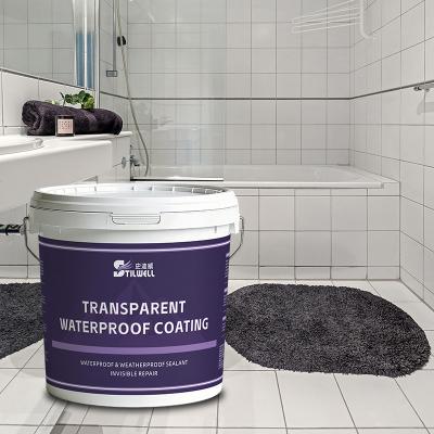China Eco Friendly Low Odor Reinforced Transparent Waterproof Glue Invisible Coating Moisture Proof for Kindergarten Wall for sale