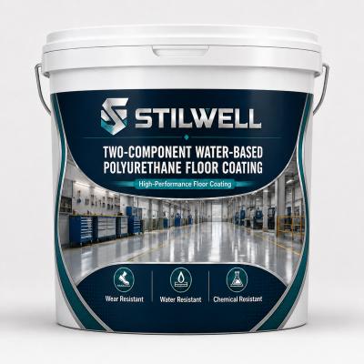 China Two Component Water Based Polyurethane Floor Coating Low VOC UV Resistant Heavy Duty Topcoat for sale