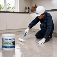 China Water Based Transparent Polyurethane Waterproof Coating for Bathroom Window Sill Exterior Wall and Tile Repair for sale