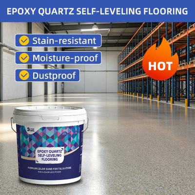 China Epoxy Colored Sand Self-Leveling Floor Paint with Custom Color Options for Importers, Wholesalers and Projects for sale