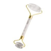 China 100% Natural Crystal Facial Face Quartz Roller Gua Sha Jade Roller for Skin Care Tools for sale