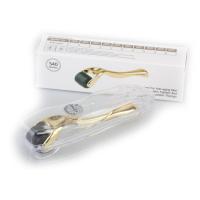 China Home NO Plugs Type 540-pin Derma Roller with Gold Color Handles Skin Rejuvenation for sale
