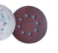 China ALL GRIT 125mm Velcro Abrasive Sand Paper 8 Hole For Aluminum for sale