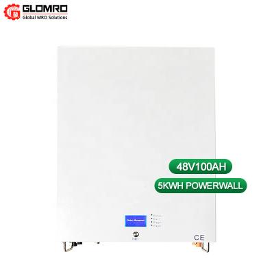 China LiFePO4 Wall Mounted Home Power Storage 48V 200Ah 5kWh 10kWh Solar Battery System for sale