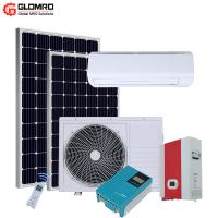 China 1 Ton 1400W Solar Powered Air Conditioner Wall Split DC 48V 60V 18000 Btu Off Grid for sale