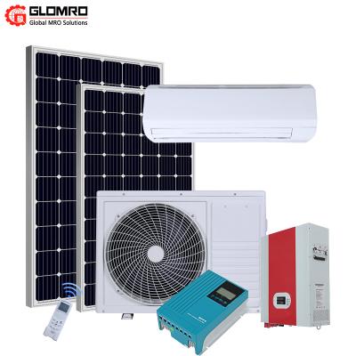 China 1 Ton 1400W Solar Powered Air Conditioner Wall Split DC 48V 60V 18000 Btu Off Grid for sale