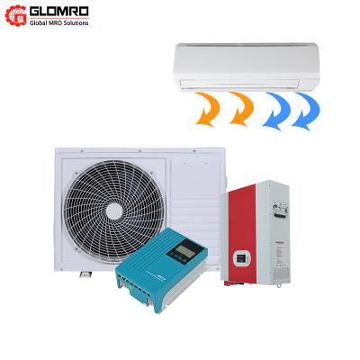 China 18000BTU 1.5 Ton Solar Powered Air Conditioner DC48V Off Grid Wall Mounted Split AC for sale