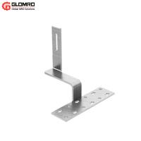 China Anodized Aluminum Stainless Steel Solar Tile Roof Hook Mounting 200mm 150mm for Pitched Roof for sale