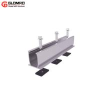 China Aluminum Solar Mounting Rail 40x40mm Roof Rail for Solar Panels 216km/h Wind Load for sale