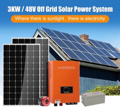 China 5kW 10kW Residential Solar Power System with 48V Output and MPPT Controller for Home for sale