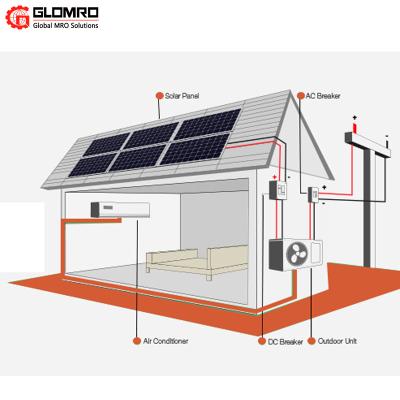 China Pure DC Solar Powered Air Conditioner 21-60V 24000 Btu/h 2 Ton Off Grid Cooling for sale