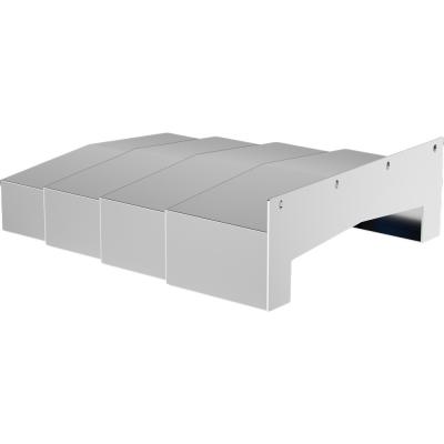China CNC Machine Stainless Steel Bellows Covers Telescopic Steel Cover 100-500mm Lmax for sale
