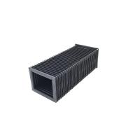 China Black Protective Bellows Covers Plastic Telescopic Cover 500mm Extension Customized ISO9000 CE Certified for sale