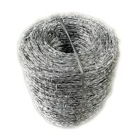 China Concertina Galvanized 12.5 12 Gauge Barbed Wire silver for sale