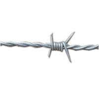 China Concertina Galvanized 12.5 12 Gauge Barbed Wire silver for sale