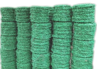 China 14x14 Green Pvc Razor Barbed Wire Secure Barbed For Fencing for sale