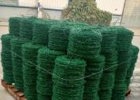 China 14x14 Green Pvc Razor Barbed Wire Secure Barbed For Fencing for sale