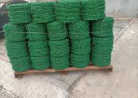 China 14x14 Green Pvc Razor Barbed Wire Secure Barbed For Fencing for sale