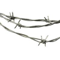 China 14ga Stainless Steel Protection Barbed Wire Fence Electro Galvanized for sale