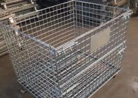 China Customized Q195 steel Stackable Wire Mesh Baskets Wire Mesh Storage Boxes for sale