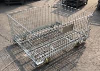 China Industrial 4.0-6.0mm Wire Mesh Stackable Bins 1000kg Collapsible Wire Mesh Basket for sale
