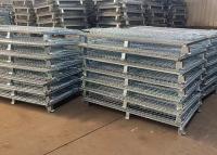 China Supermarket 800-1700KGS Loading Wire Mesh Storage Containers Collapsible for sale