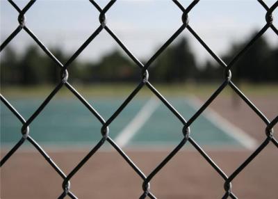 China Residential 3.0mm Black PVC Diamond Chain Link Fence 10-30m For School Playground for sale