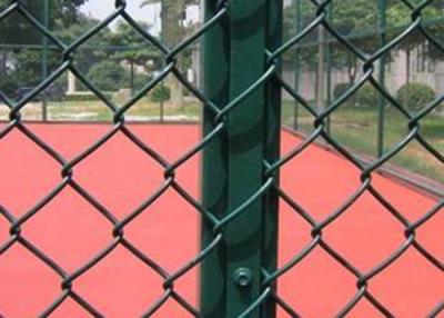 China 3.0M Height 3.5mm 10 Ft Chain Link Fencing Diamond Net Fencing  PVC Coated for sale