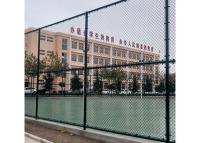 China Residential 3.0mm Black PVC Diamond Chain Link Fence 10-30m For School Playground for sale