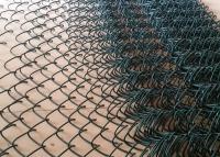 China 3.0M Height 3.5mm 10 Ft Chain Link Fencing Diamond Net Fencing  PVC Coated for sale