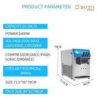 China 28L/H Capacity Imported Compressor Silent Operation Stainless Steel Material Ice Cream Machine for sale