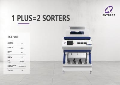 China 3 Chutes Rice Color Sorter With Throughput 2.5-12t/H And LED Light Source for sale