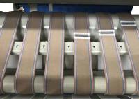 China Brown Color Non Slip Bed Sheet Belts Elastic Stretch Folding Machine Belting for sale